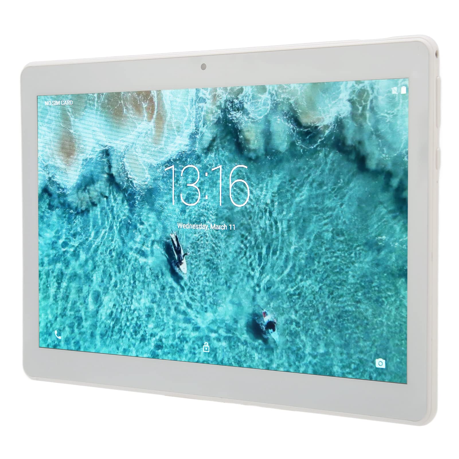 Honio 10.1 Inch HD Tablet, 4GB RAM 64GB ROM Calling Tablet 2.4G 5G WiFi 100-240V Gold, 12 for Office (US Plug)