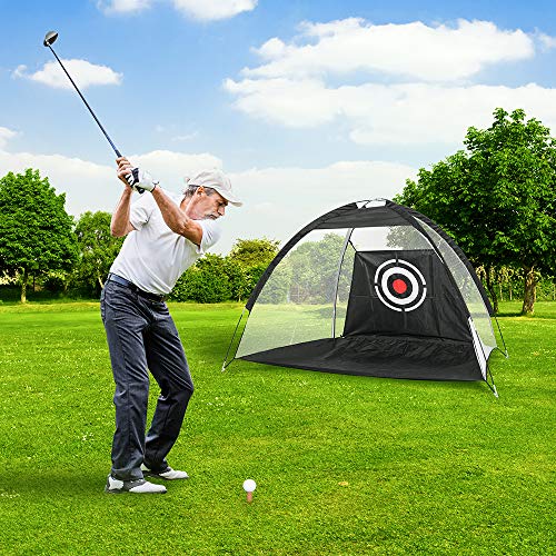 Kids Golf Net Golf Training Aids Practice Net with Target Bundles for Backyard Swing Hitting Chipping,with Grass Mat, Golf Tees,6Pcs Golf Balls and Carry Case Indoor Outdoor Sports