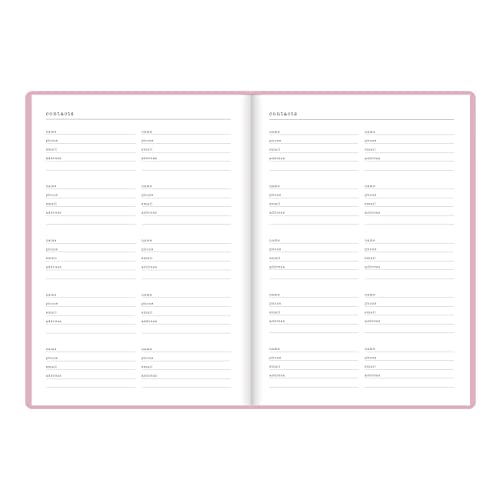 Letts of London Inspire Weekly/Monthly Planner, 12 Months, January to December, 2024, A5 Size, 8.25" x 5.875", Multilingual, Pink (C082021-24)