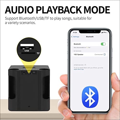 Karaoke Machine with Two Wireless Microphones, Portable Bluetooth Speaker Karaoke Sining Machines for Adults, Kids, Karoke PA System, with Echo and Vocal Cut, Supports TF/USB, AUX in,for Home Party