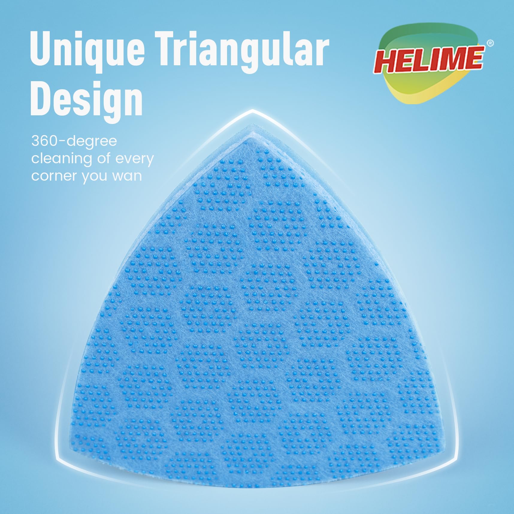 HELIME Scrub Dots Bathroom Sponge, Heavy Duty Non Scratch 3 Layer Cellulose Scrubbers, Reusable Bath Washing Scrubber, Magic Eraser Sponges Scour Scrub Pads for Clean Glass, Ceramic, Bathtub, Sink