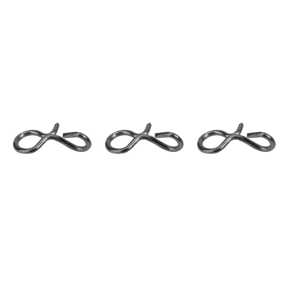 Lure Snap, Fishing Tool Stainless Steel 50Pcs Black Durable Fishing Snap, for Keychain Clip(S)