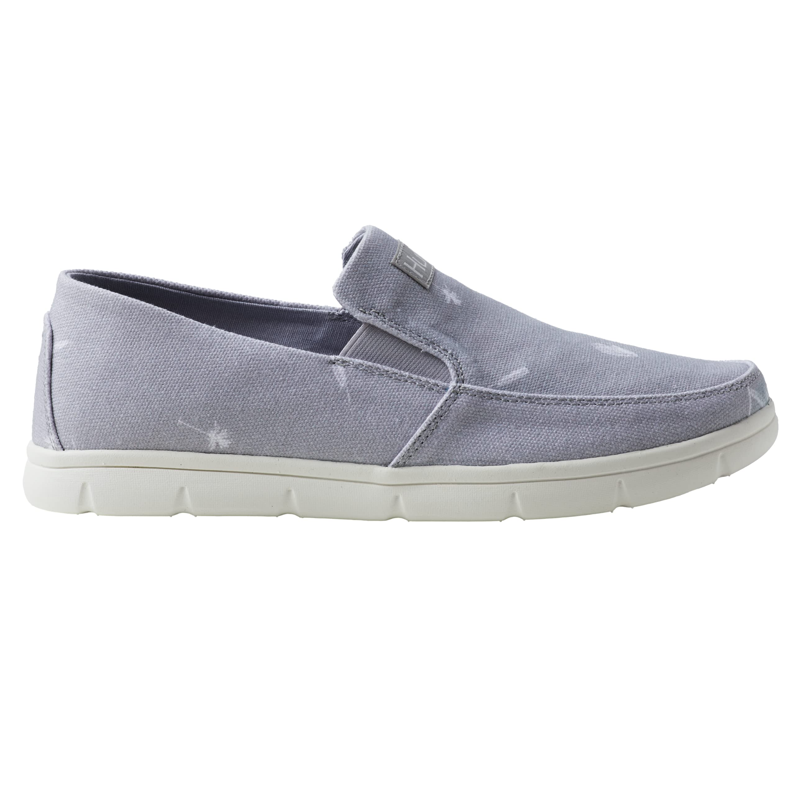 HUK Brewster Slip On Shoe | Wet Traction Fishing & Deck Shoes, Print - Glacier, 9