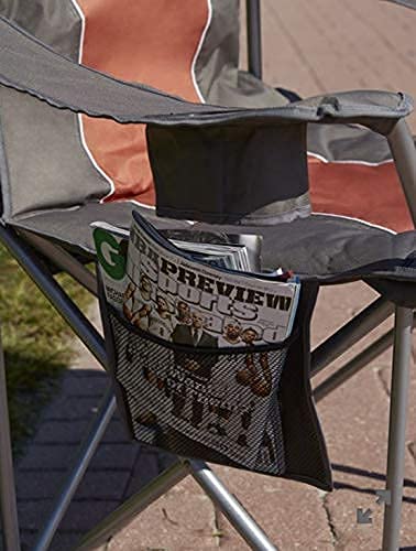 LivingXL 1,000-lb. Capacity Heavy-Duty Portable Chair Charcoal 1,000 lb