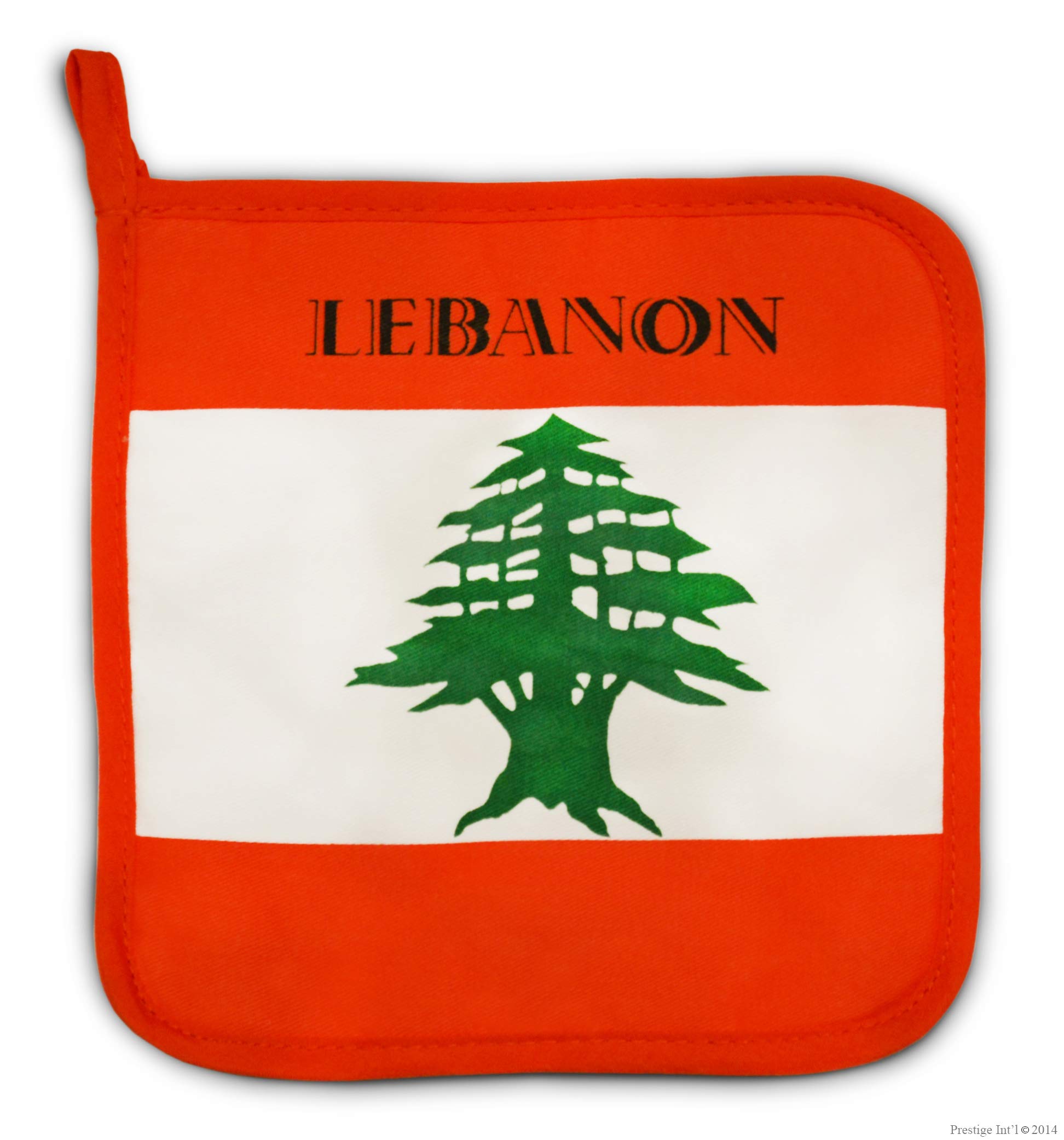 Lebanon Flag Kitchen & BBQ Set w/ Apron, Oven-mitt & Pot-holder Lebanese