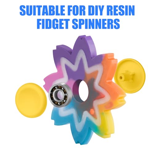 NiArt Fidget Spinner Toy DIY Bearing Set 20-Pack MR137 0.5" Single-Sealed Chrome Steel Bearing Replacement High Speed Epoxy Resin Casting Craft (4 Colors)