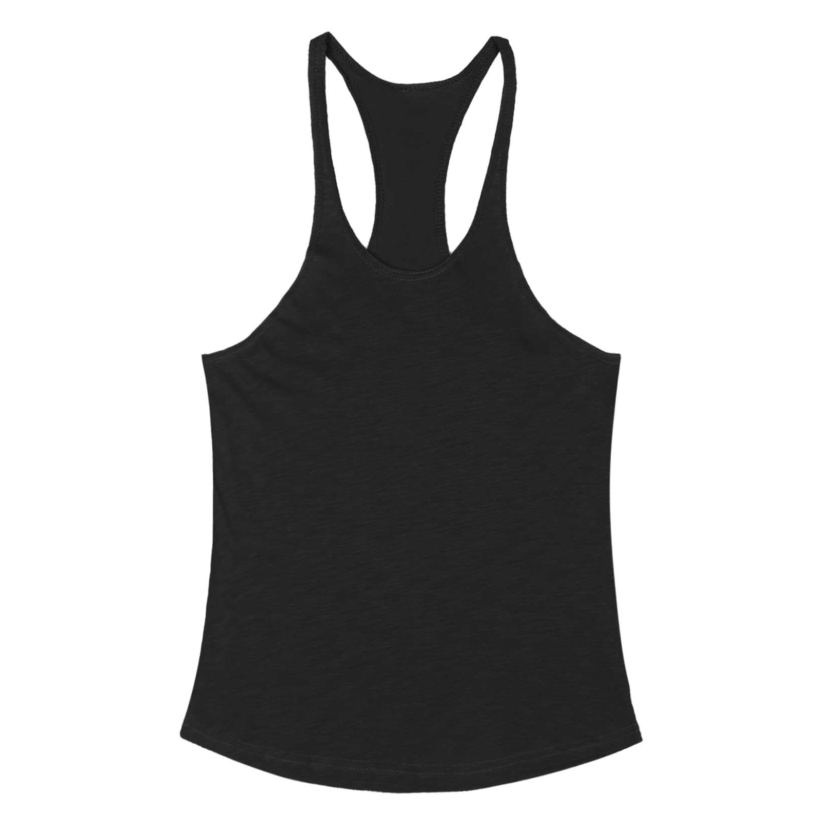 Mufeng Men's Cotton Muscle Shirts Sleeveless Dry Fit Gym Workout Tank Top Active T-Shirt Tees Black Medium