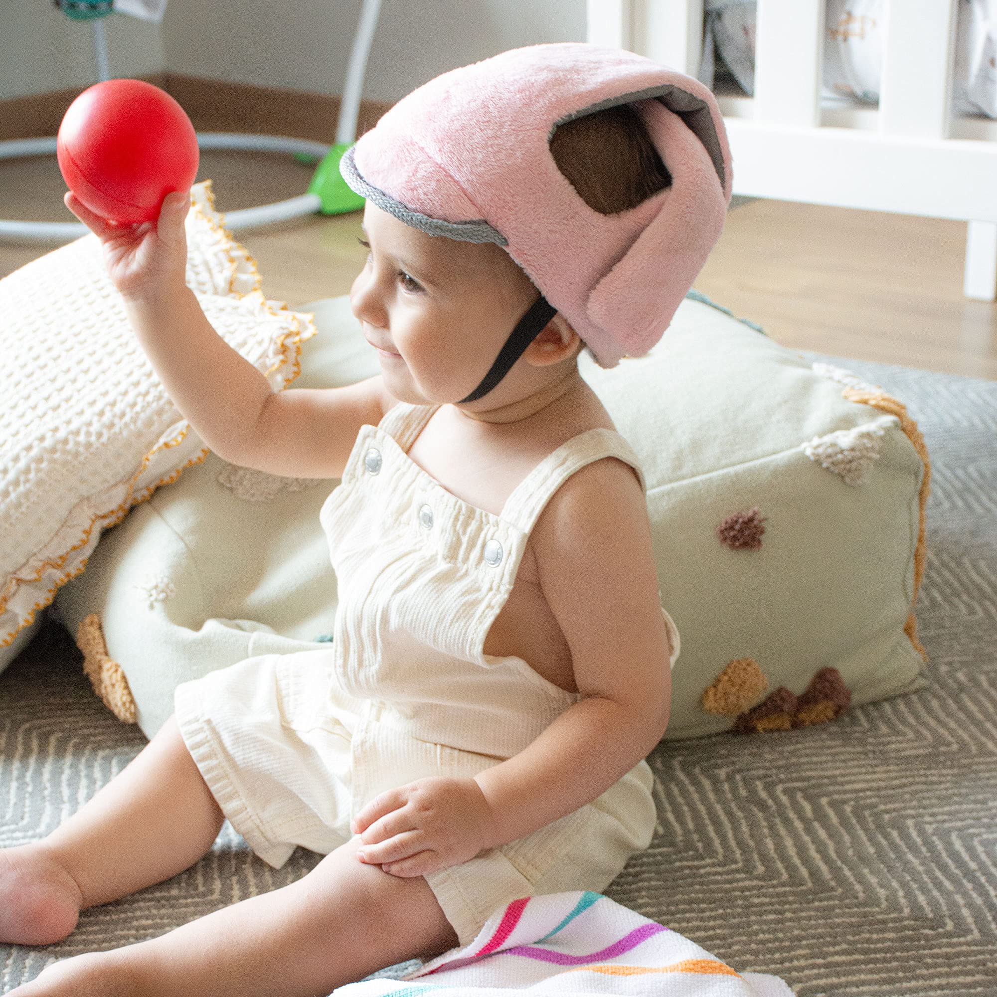 INFANTORY | Baby Helmet for Protection and Safety - Adjustable, Shockproof Foam (Pink)