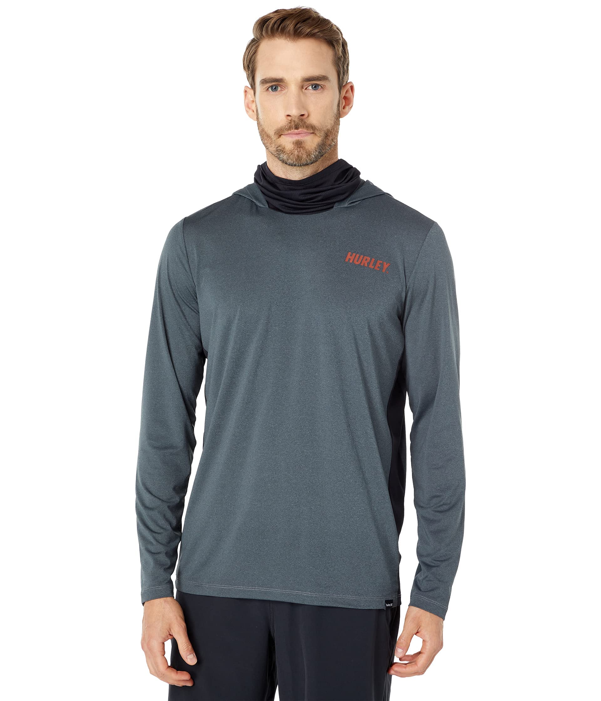 Hurley H2O-DRI Atticus Fastlane LS Surf Hoody - Smoke Grey - L