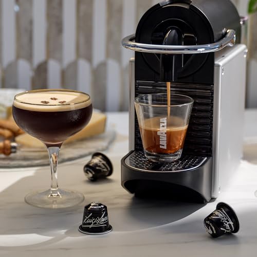 Lavazza Espresso Ristretto Dark Roast Arabica & Robusta Aluminum Capsules Compatible with Nespresso Original Machines (Pack of 60) ,Value Pack, Intense and full bodied, dark crema, Intensity 12 of 13