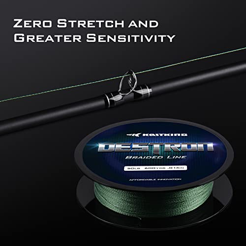 KastKing Destron Braided Fishing Line,Moss Green,10lbs,300 yds