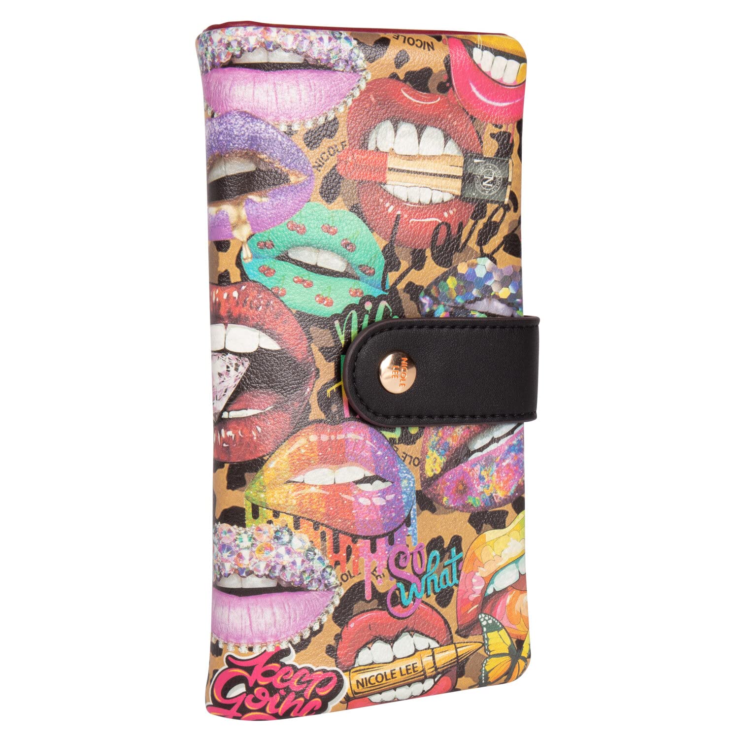 Nicole Lee Amanda Bifold 2 Pieces RFID Zipper Wallet, Removable Cardholder Wallet, ID Windows, Multi Organization (Success in New York)