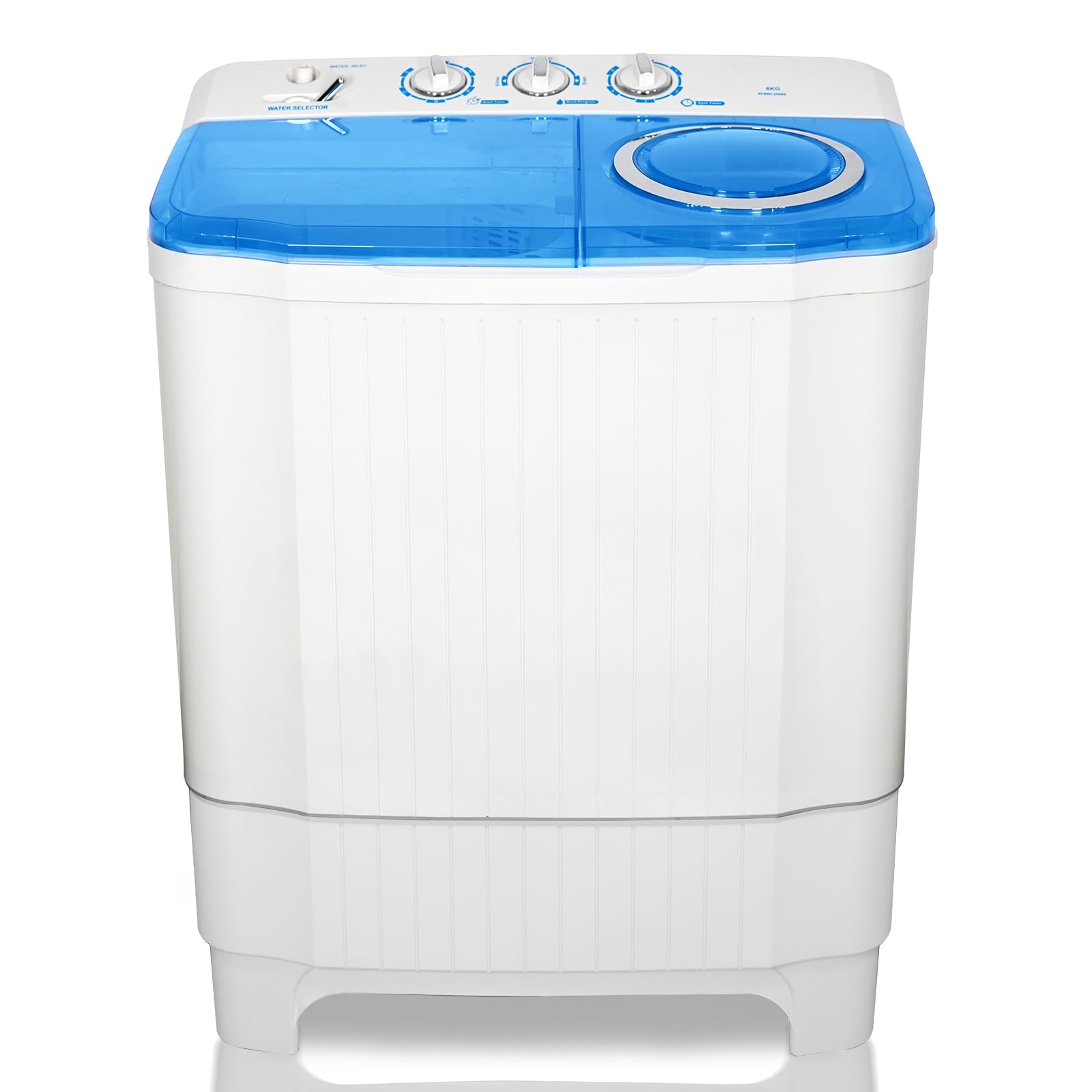 Portable Washing Machine - 28Lbs Compact Twin Tub Washer and Spin Dryer - Semi-automatic Laundry Washer(18Lbs) & Spinner(10Lbs) Combo Timer Control with Drain Pump for Apartments,RVs,Dorms