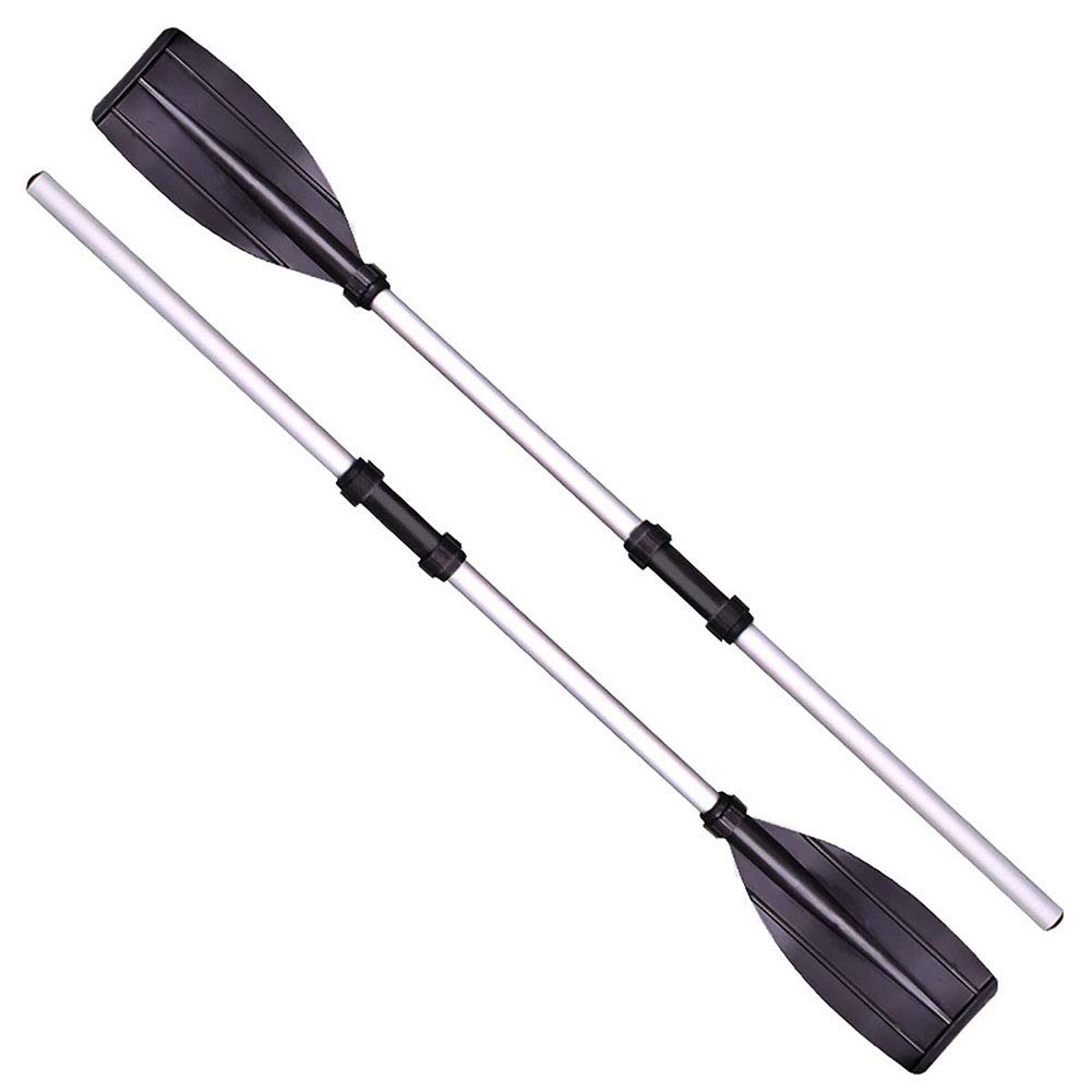 Jlong Kayak Paddle Boat Oars, 1 Pair Aluminium Alloy Detachable Lightweight Kayak Paddles 96in Canoe Paddles Dual Purpose for Boating Canoeing