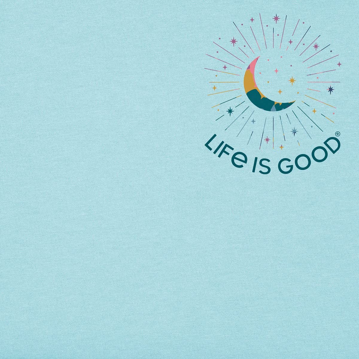 Life is Good Women's Long Sleeve Crusher-Lite T-Shirt (Tie-Dye Day and Night - Beach Blue, Small)