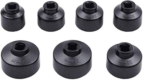 iBetter 7-Piece Oil Filter Wrench Set, Black, Aluminum, 24mm-38mm