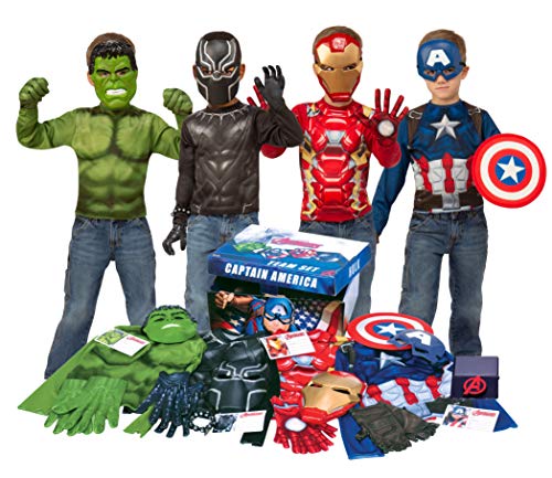 Imagine by Rubie's Marvel Avengers Play Trunk with Iron Man, Captain America, Hulk, Black Panther Costumes/Role Play * Amazon Exclusive , Multi-color
