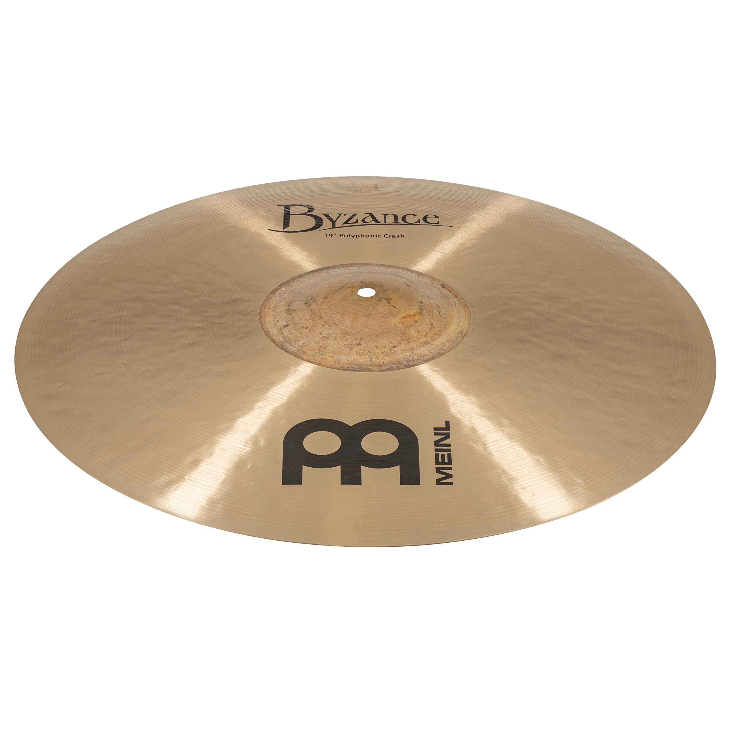 Meinl Cymbals Byzance 19" Traditional Polyphonic Crash with Raw Bell β Made in Turkey β Hand Hammered B20 Bronze, 2-Year Warranty (B19POC)