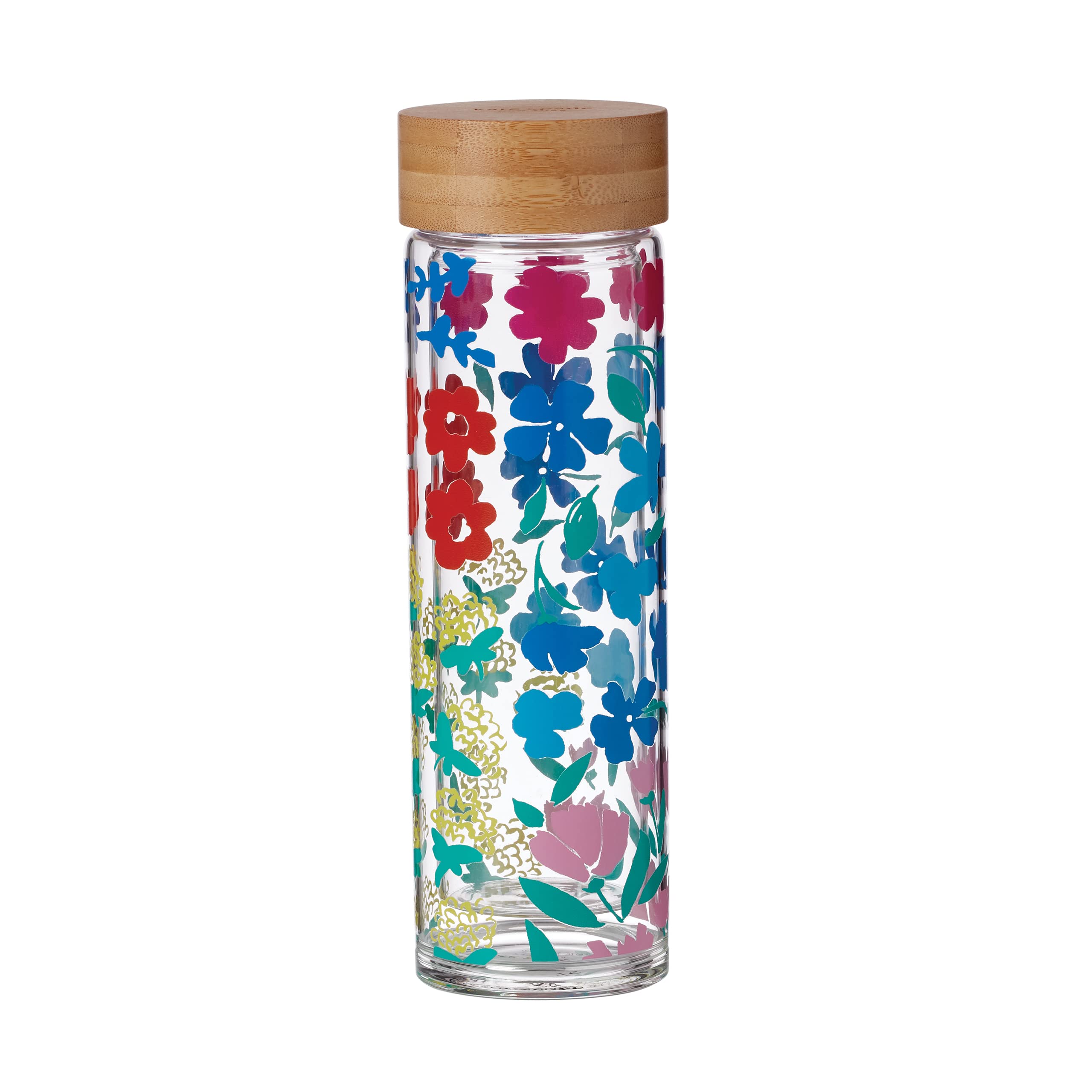 Kate Spade New York Ks Floral Fields Glass Hydration Bottle, 1.19