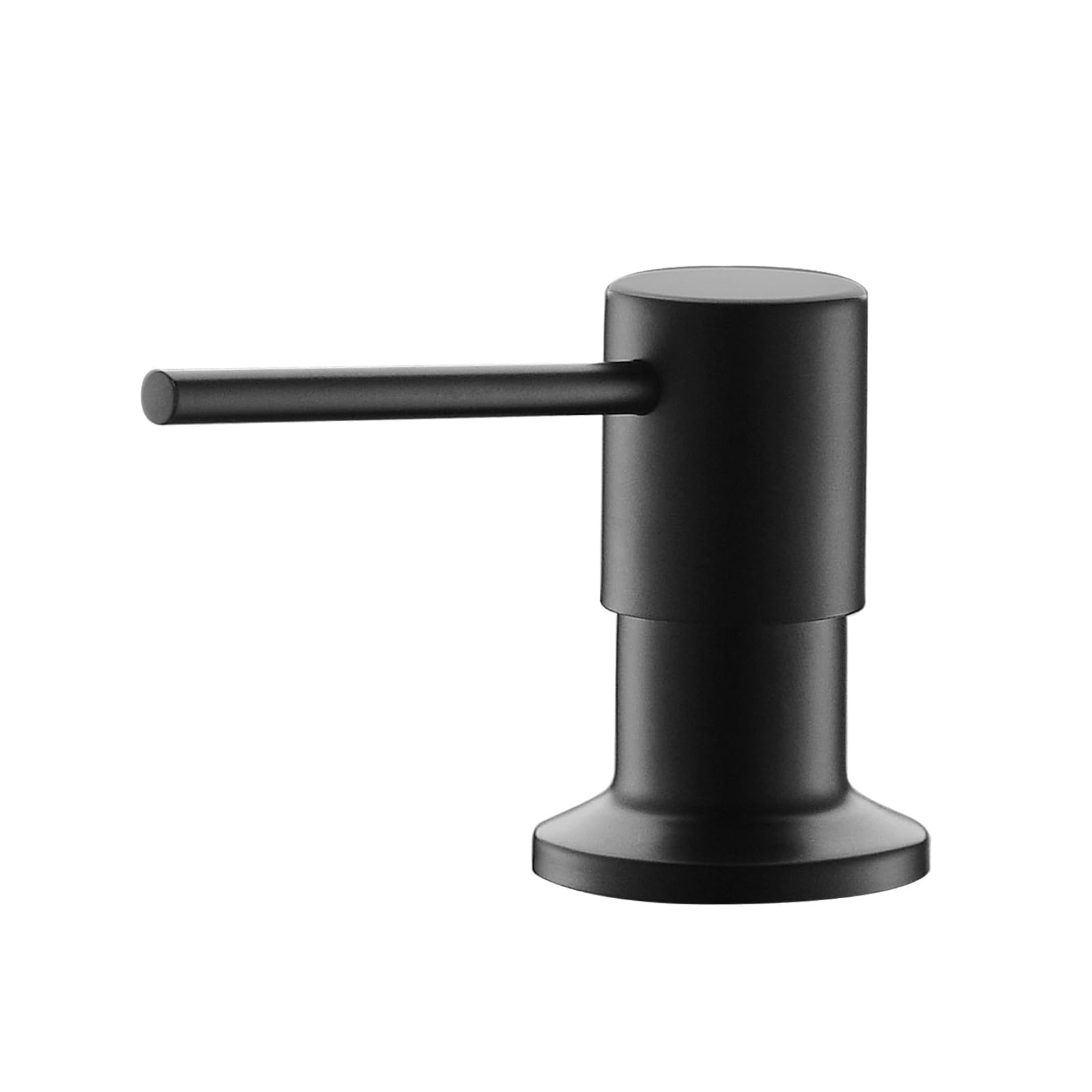 Matte Black Kitchen Sink Soap Dispenser, Ouen Countertop Pump Hand Lotion Built in Pump Soap Dispensers, Stainless Steel Sink Soap Dispenser Pump with 17oz Large Liquid Soap Bottle