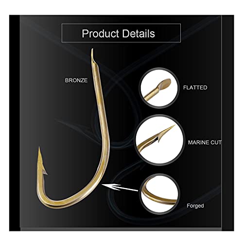 moisture Hook Fishing 100 PC/Batch High Carbon Steel Flat Sharp Bronze Crystal Hook Fishing Hook Carp Fishing Accessories Strap Fishinghooks (Color : 006)