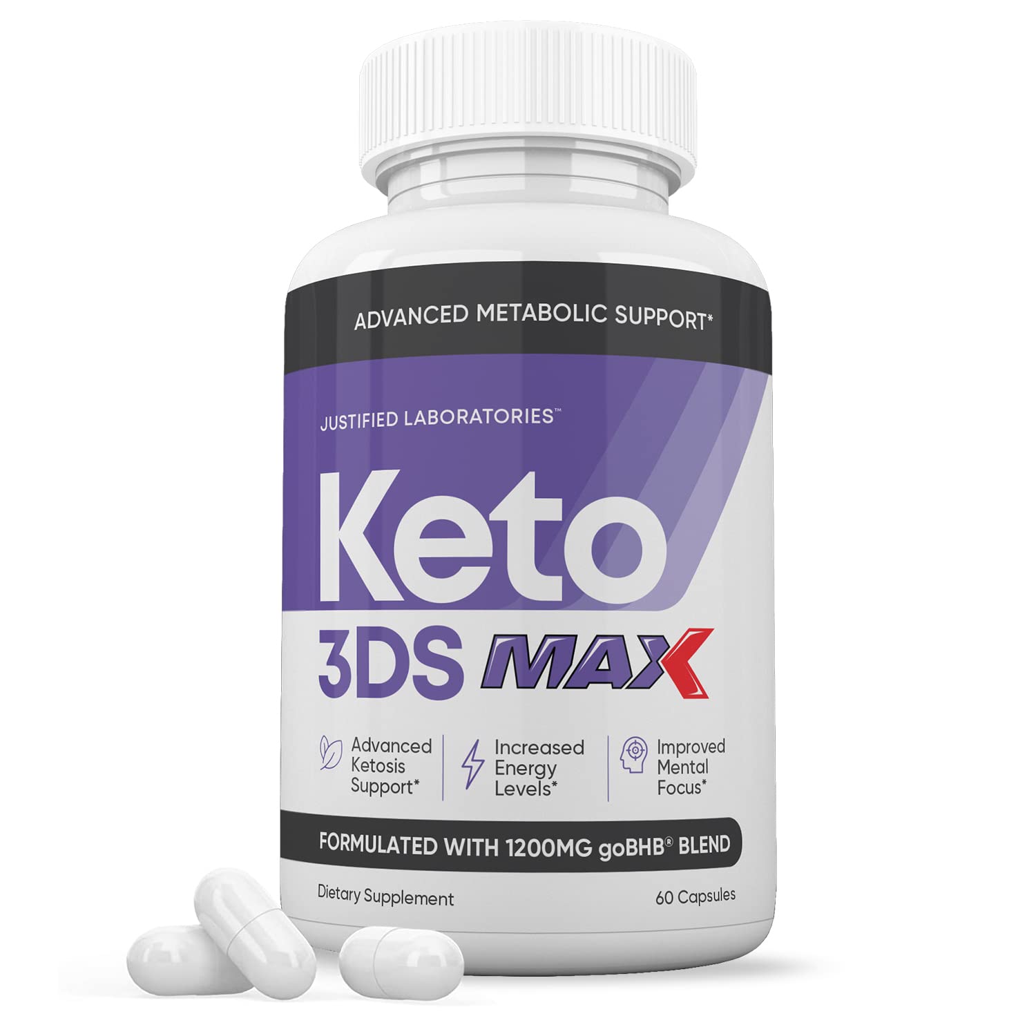Keto 3DS Max 1200MG Pills Includes Apple Cider Vinegar goBHB Strong Exogenous Ketones Advanced Ketogenic Supplement Ketosis Support for Men Women 60 Capsules
