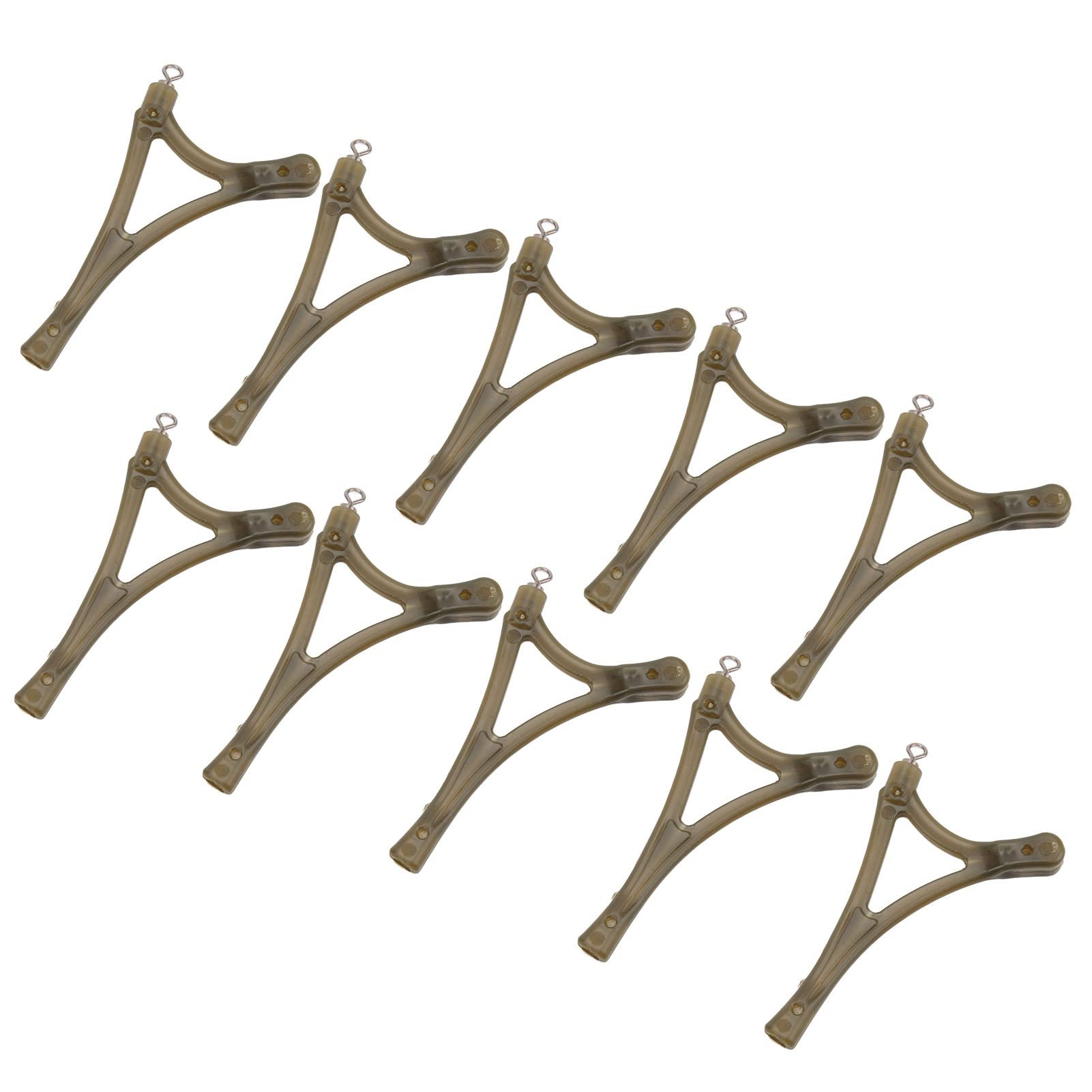 Milltrip Carp Fishing Accessories, 10Pcs Carp Feeder Basket Cage Connector Anti Knotting System Side Bend Rolling Swivel Fish Tackle Carp Rigs Tool with O Connector