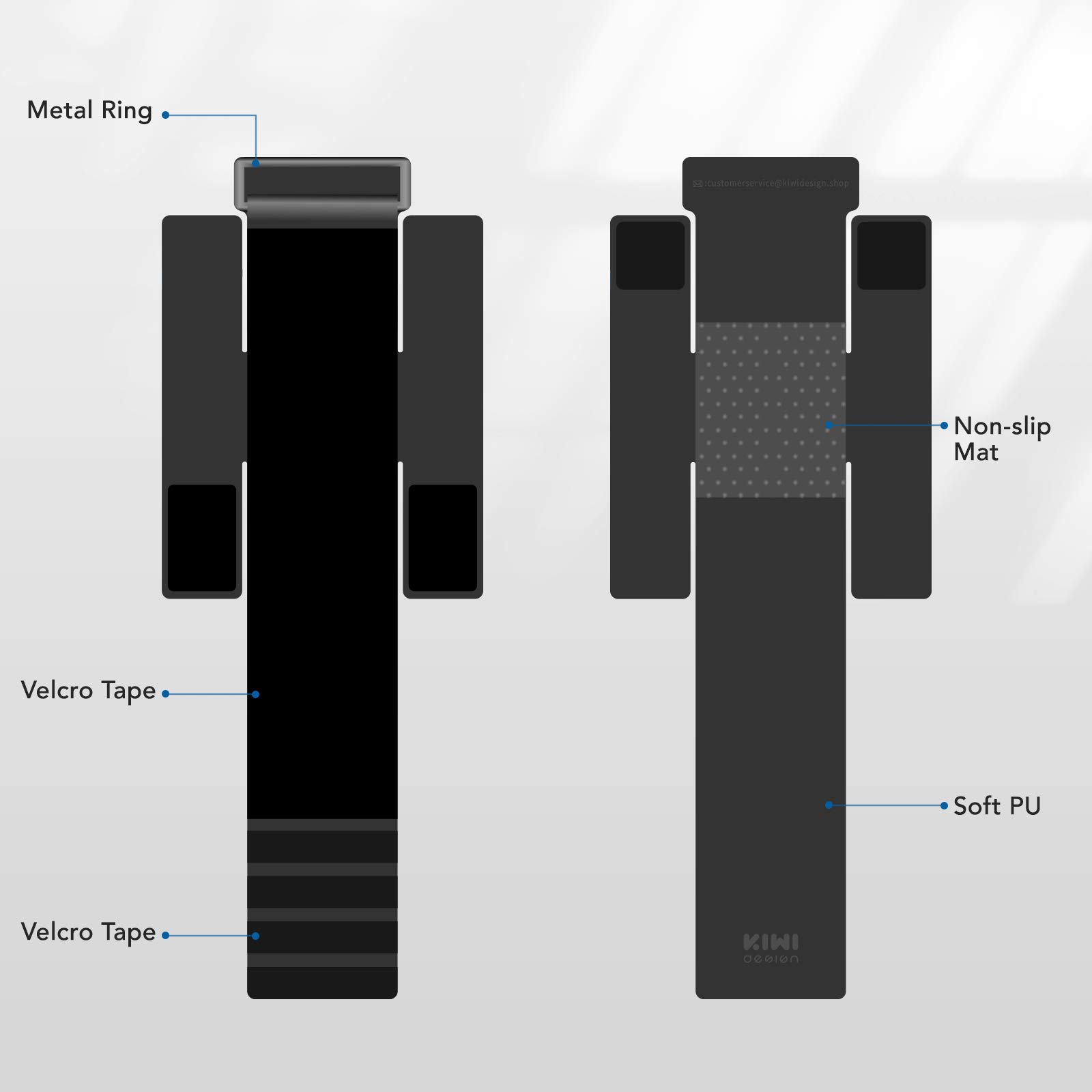 KIWI design 3 in 1 Battery Strap and Link Cable Accessories Compatible with Quest 2 VR Headset