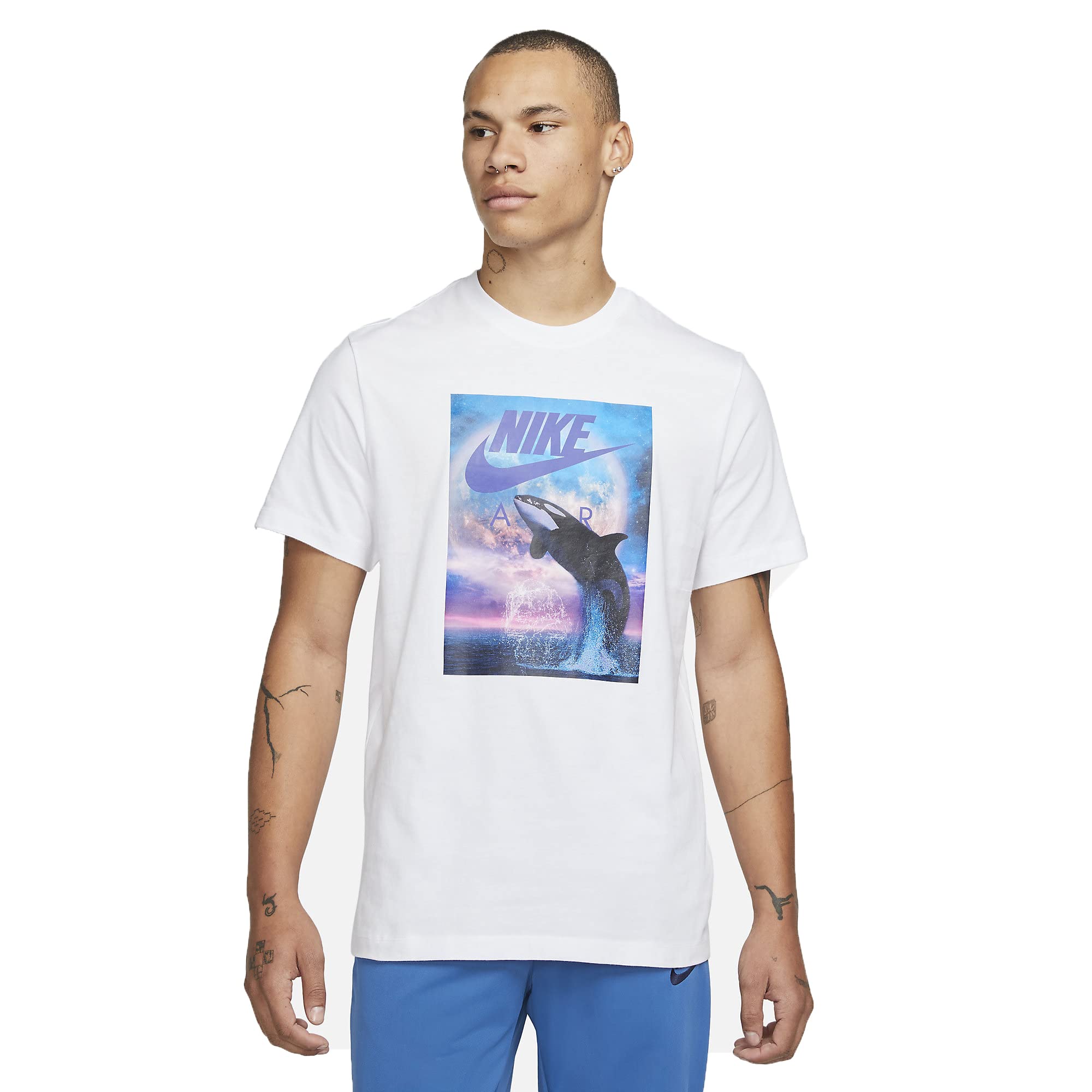 Nike Men's White Sportswear Air Orca T-Shirt - M