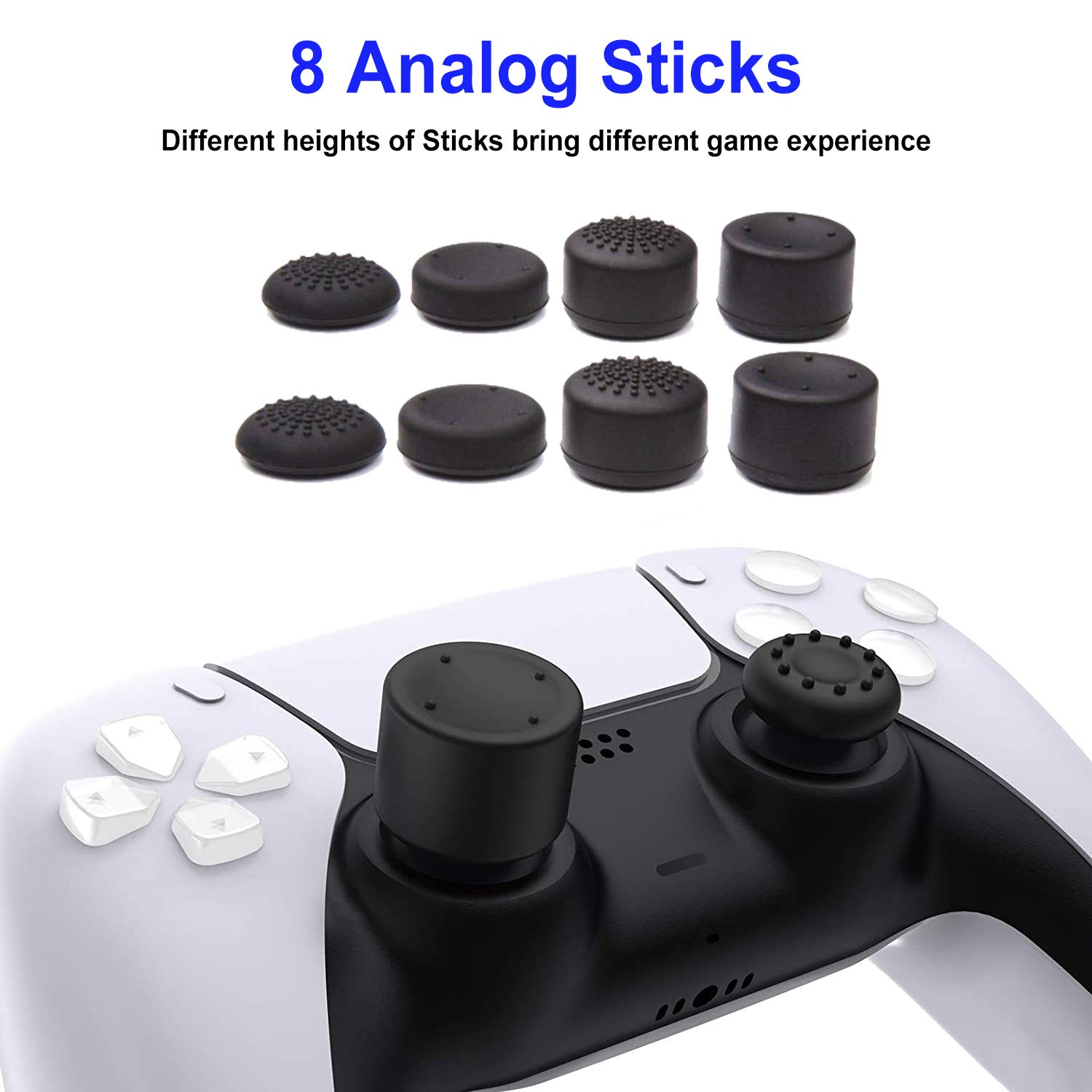 KAUPOONK PS5 Controller Charger Station, Upgraded ps5 Charging Station, Playstation 5 dualsense Charging Station with LED Indicator and Accessories Trigger Kit