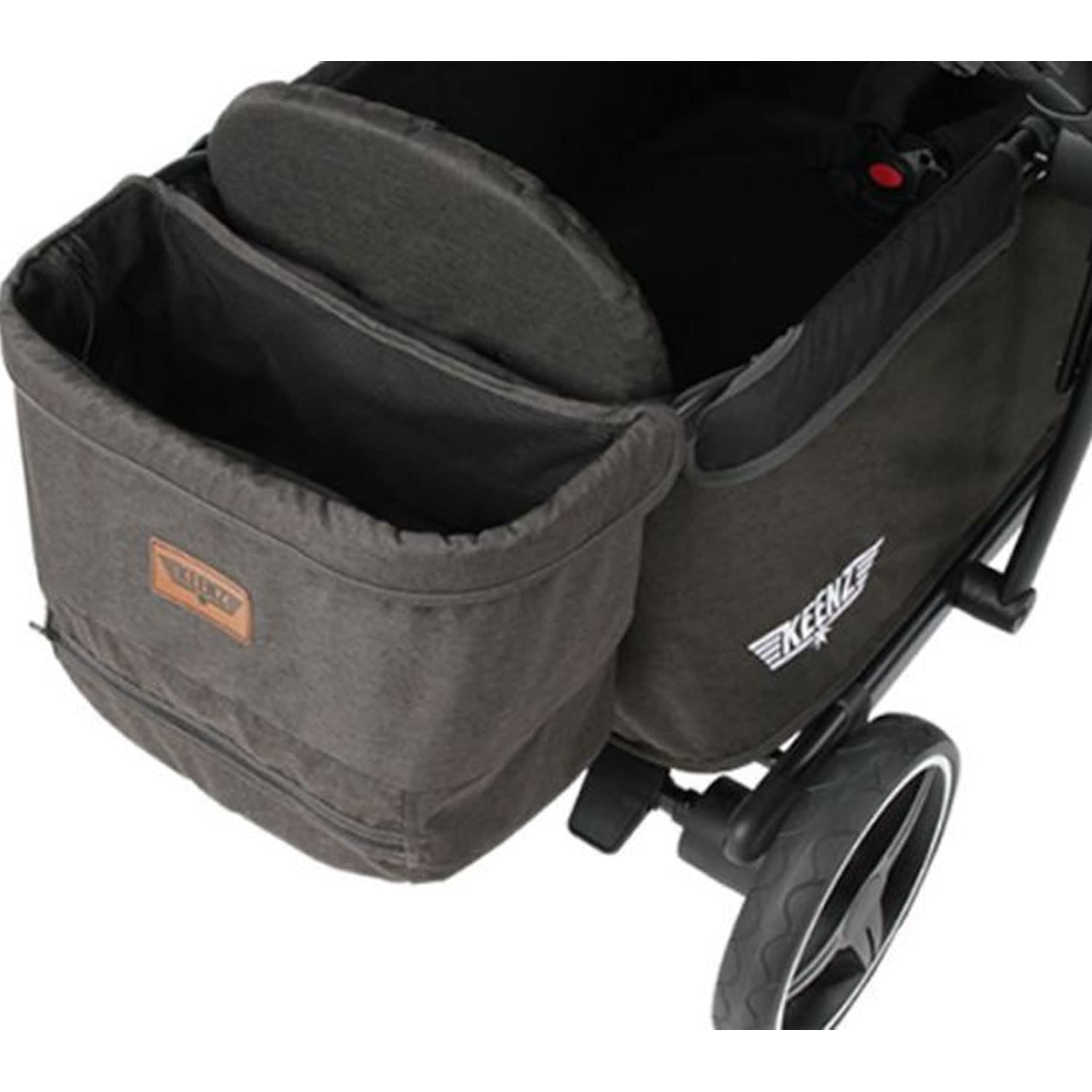 Keenz Class Push Pull Baby Toddler Kids Stroller Wagon with 1 Touch Brake, Foldable Design, Activity Tray, Storage Bin, and Removeable Canopy, Black