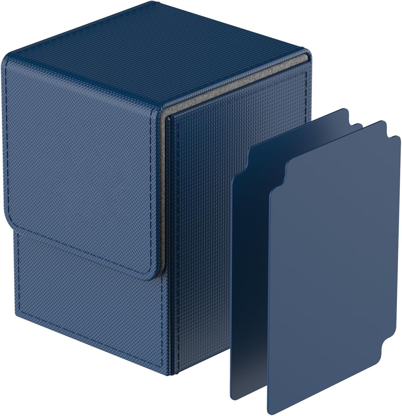 MIXPOET Deck Box compatible with MTG Cards, Trading Card Case with 2 Dividers per Holder, Large Size for 100+ Cards (Whirlpool-Blue)