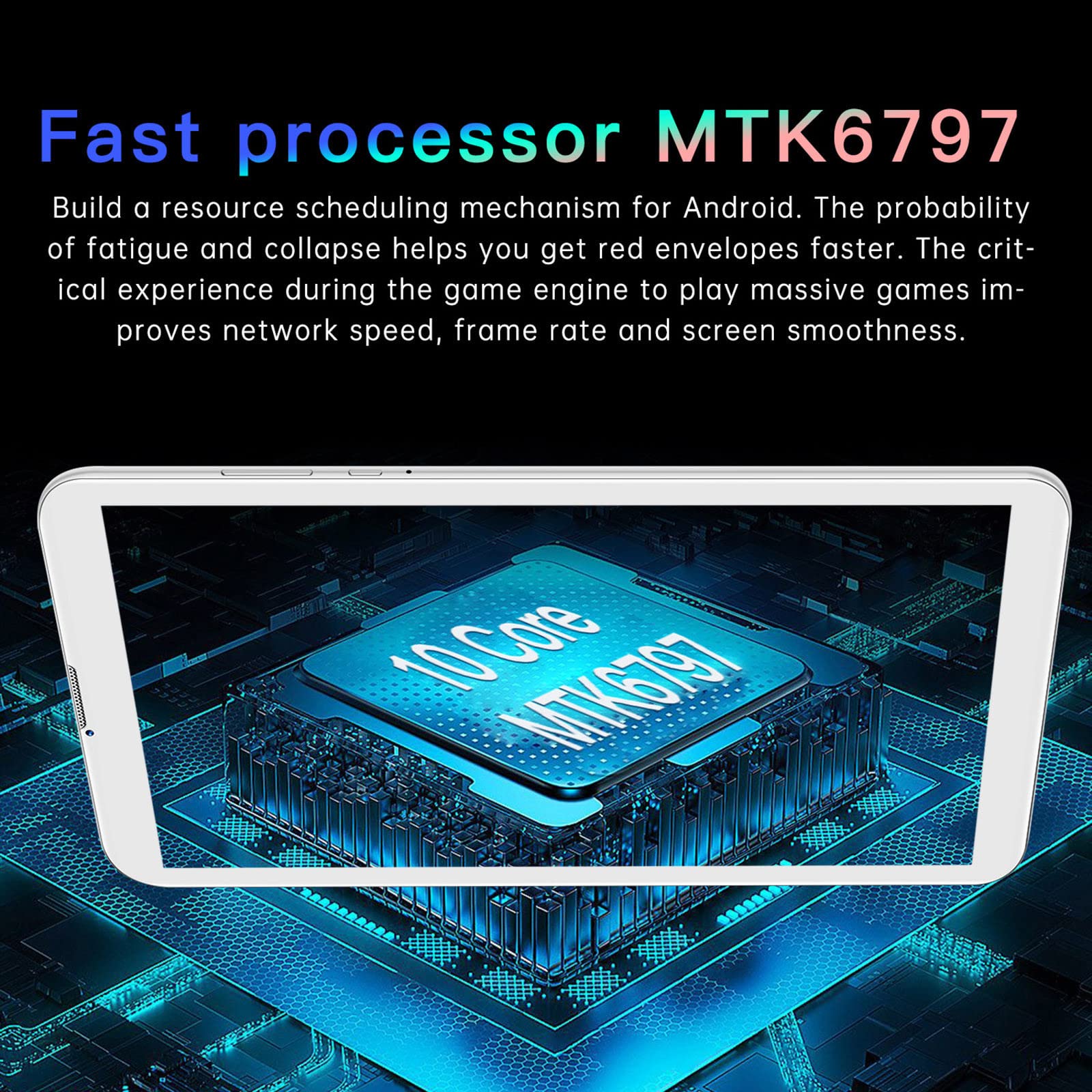Tablet Computer, N88 Tablet 7.1 Inch Eight Core Smart Tablet Call WiFi 2+16GB Dual Camera Tablet, Supports SIM Communication Function, Holiday Gift (blue)