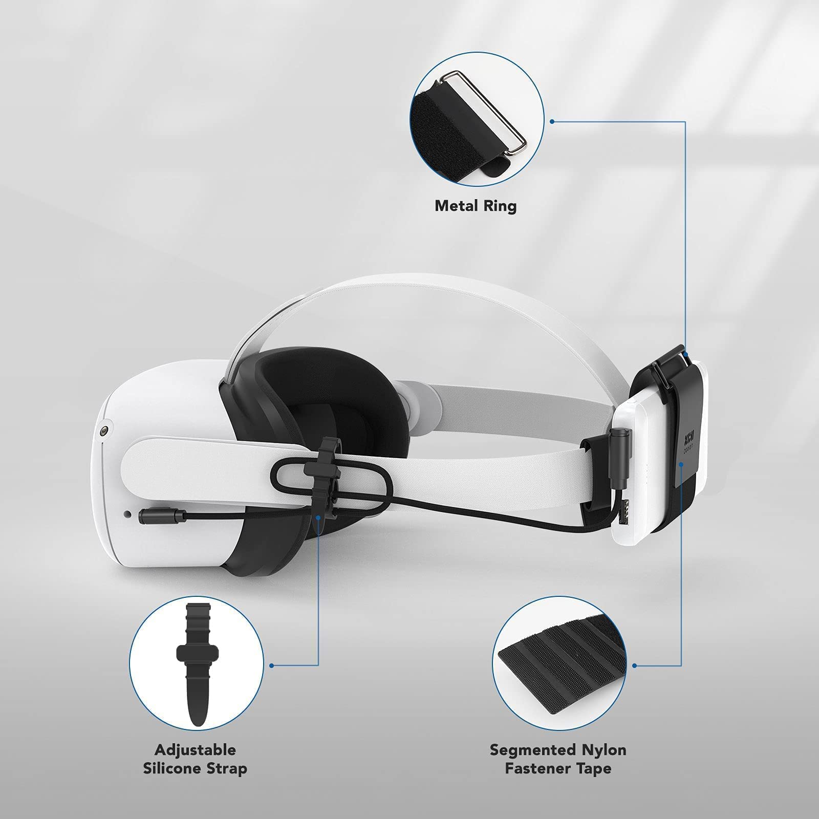 KIWI design Upgraded Elite Strap for Quest 2and Battery Strap for Quest 2