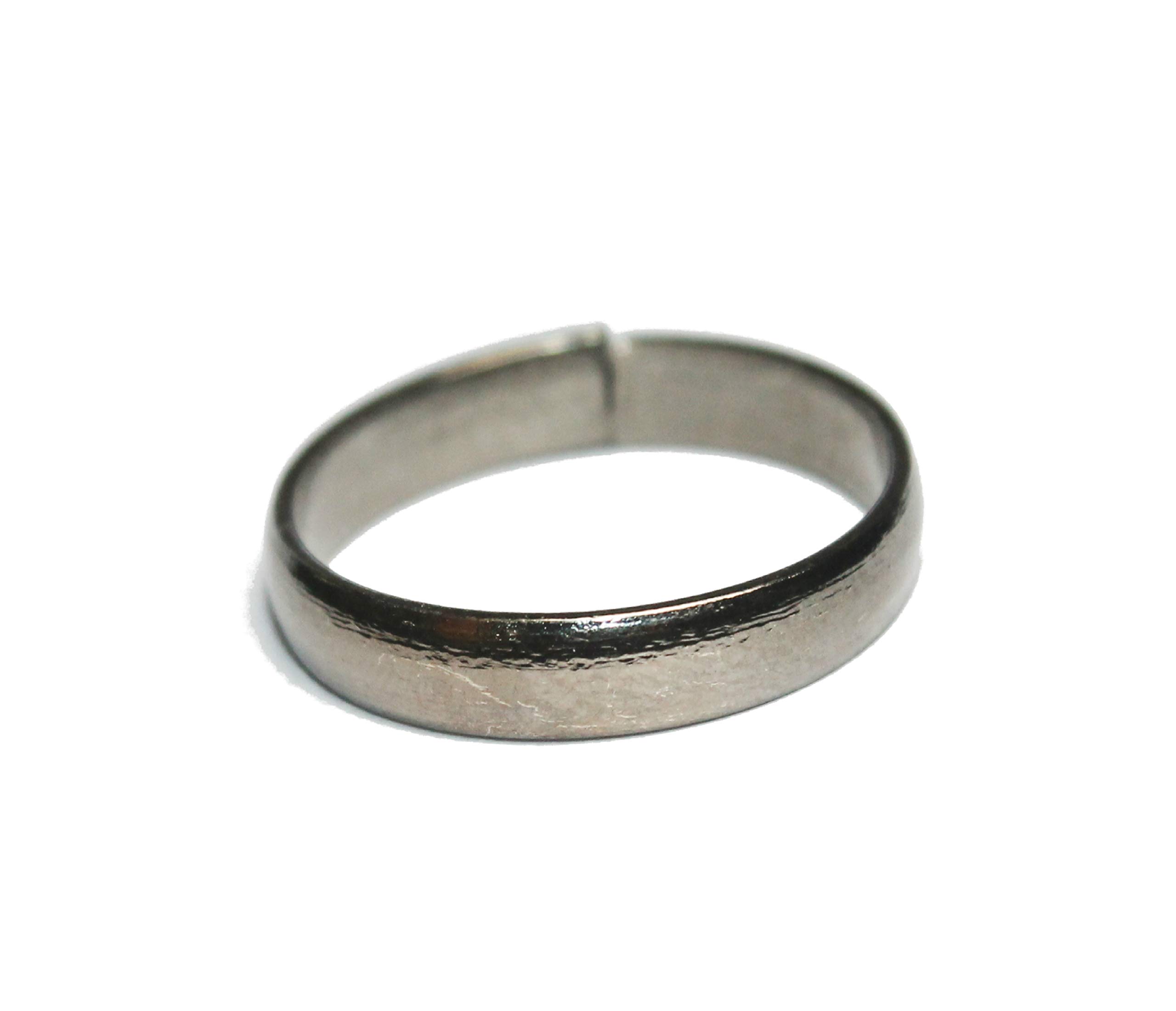 IS4A Pure Saturn Handcrafted Iron Ring Shani Real Black Horse Shoe Ring Set of 2 (10)