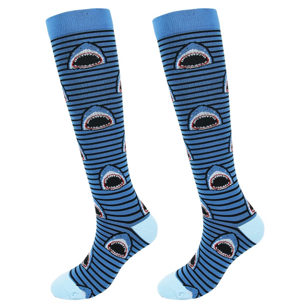 Junely Easter Compression Socks for Women 20-30 mmhg for Running Work Support Nurses Pregnancy Travel Sports Swelling Black