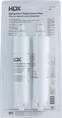 HDX FMW-2 Replacement Water Filter / Purifier for Whirlpool Refrigerators (2 Pack)