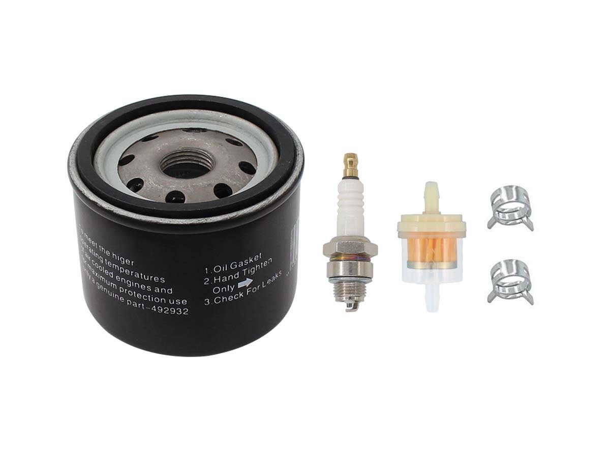 MOTOKU Oil Filter Spark Plug for Craftsman LTX1000 LT2000 for John Deere L110 D110 L118 LA120 D125 Lawn Mower Tractor for Briggs & Stratton 14 20 HP V-Twin Engine 122600 123600 OHV 115-170 492932S