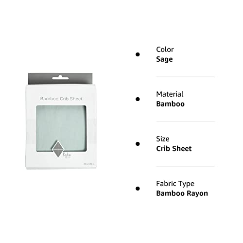 Kyte BABY Soft Crib Sheets Made from Bamboo Rayon Material (Sage)