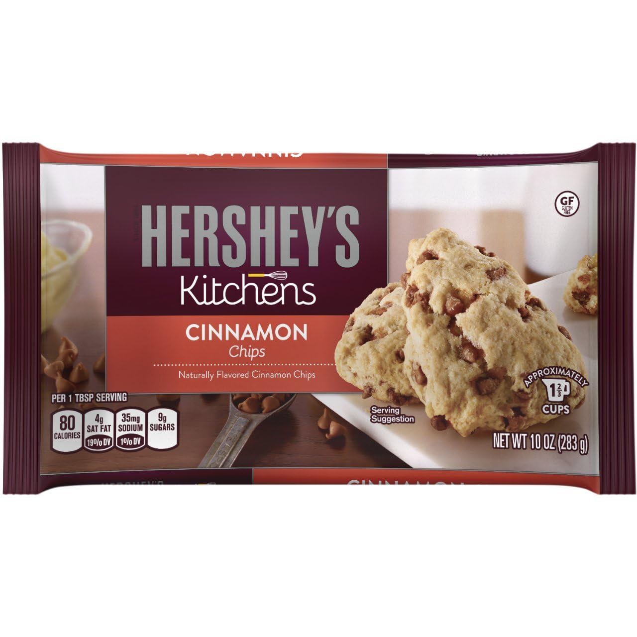Hershey Cinnamon Baking Chips - 10 oz Bags - Pack of 3 - Great for baking and Snacking on - Perfect to Give a Bag and Use a Bag for Yourself - Use Anytime and Especially During the Holidays
