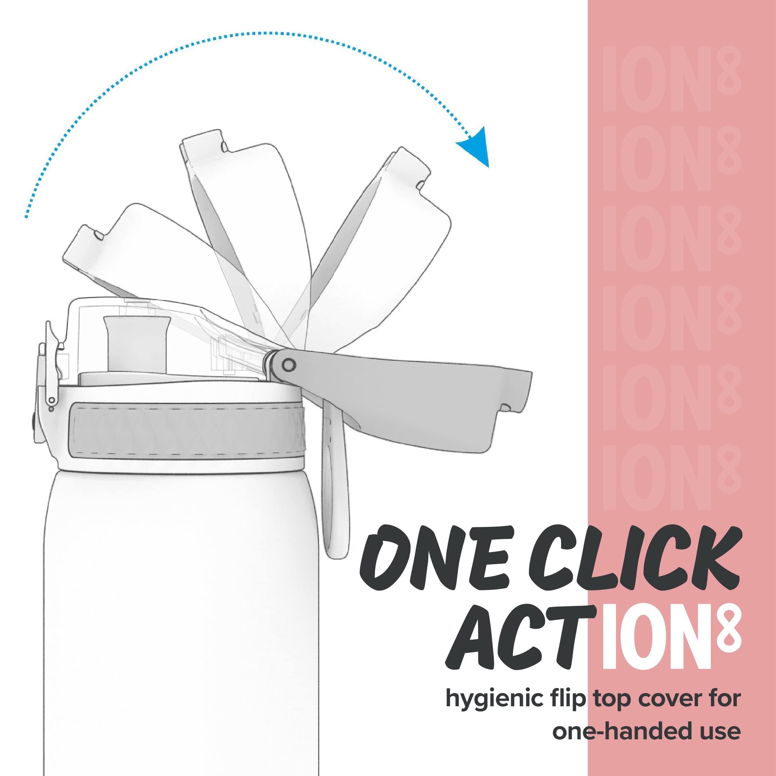 Ion8 Tour Leak Proof BPA Free Cycling Water Bottle, 750ml (24 oz), Frosted Rose Quartz