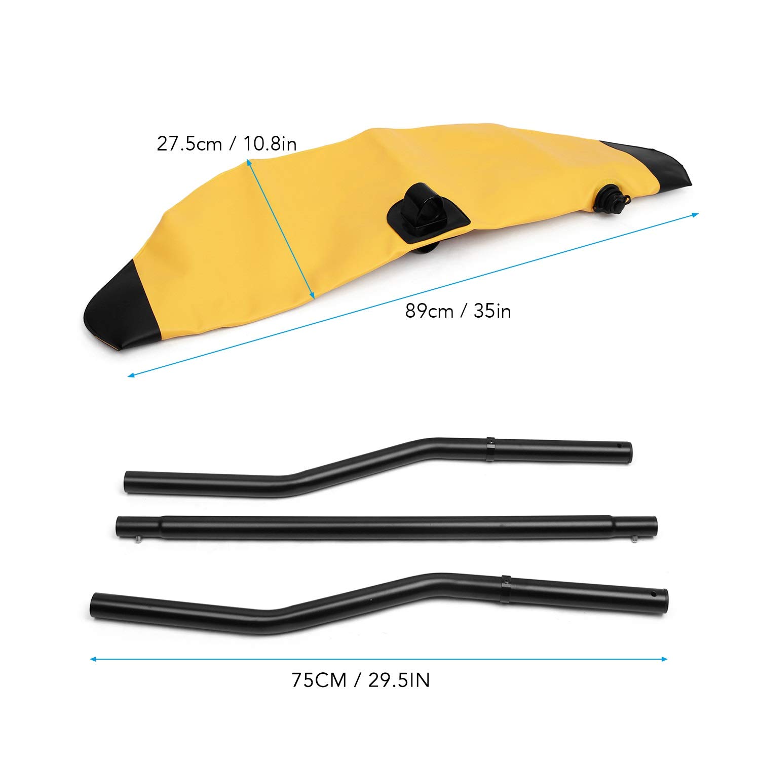 Kayak Inflatable Outrigger Float with Arms Rod Kayak Boat Fishing Standing Float Stabilizer System Kit (Color : Blue)