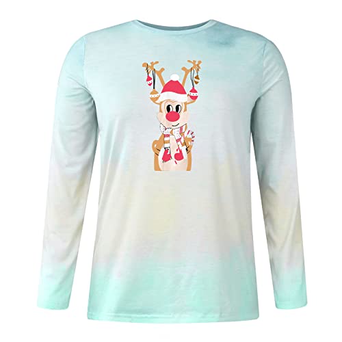 Lmzaren Women Fashion Comfortable Tops Padded Fall and Winter Crew Neck Pullover Long Sleeve Loose Sweatshirt Sweatwear