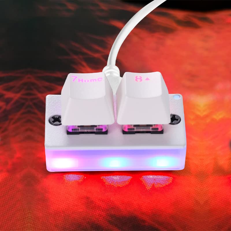 MOTOSPEED K2 OSU Hot Swap Game Keyboards USB Wired RGB Mechanical Keypad with 2 Fully Programmable Keys Brown Switches(White)