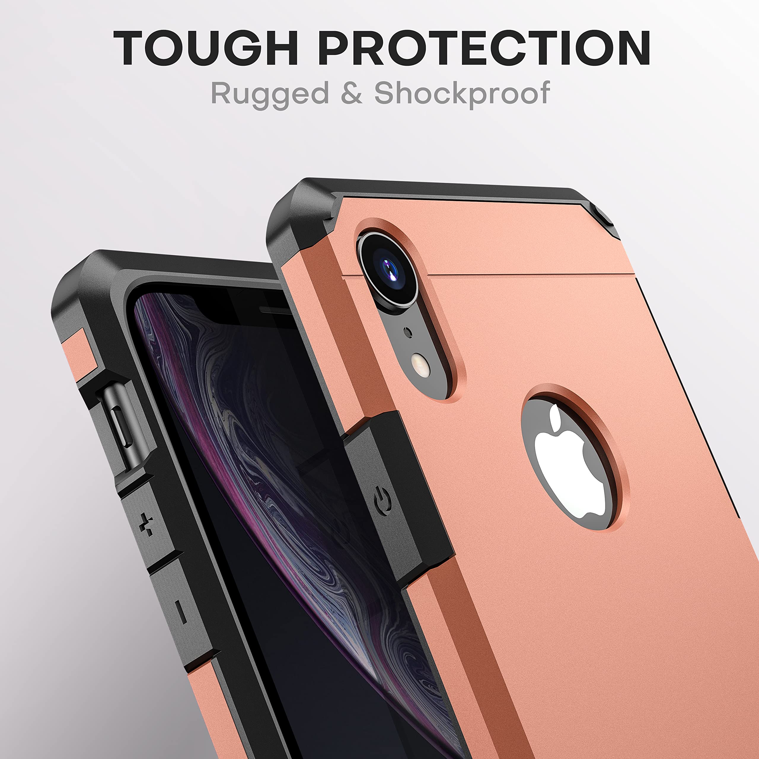ImpactStrong iPhone XR Case, Heavy Duty Dual Layer Protection Cover Heavy Duty Case for iPhone XR 2018 6.1 inch (Purple)