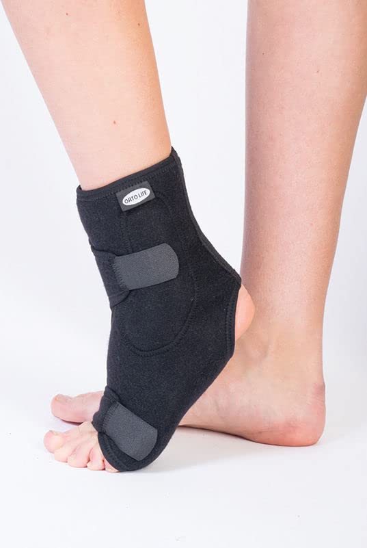 Malleol Supported Ankle Support for Women and Men - Sprained Ankle, Support, Sprains, Injury Healing, Lace-up Running, Basketball, Volleyball (Standard Size), black