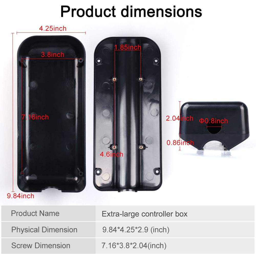 JUNSTAR Small/Big/Extra-Large Plastic Controller Box for Electric Bike eBike Moped Scooter Mountain Bike Protection Case