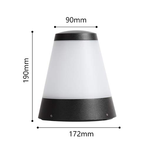IBalody Triangle Modern Led Grey Outdoor Waterproof Pillar Lights European Antirust Aluminum PC Post Lights Landscape Lawn Garden Villa Home Lighting Column Lights