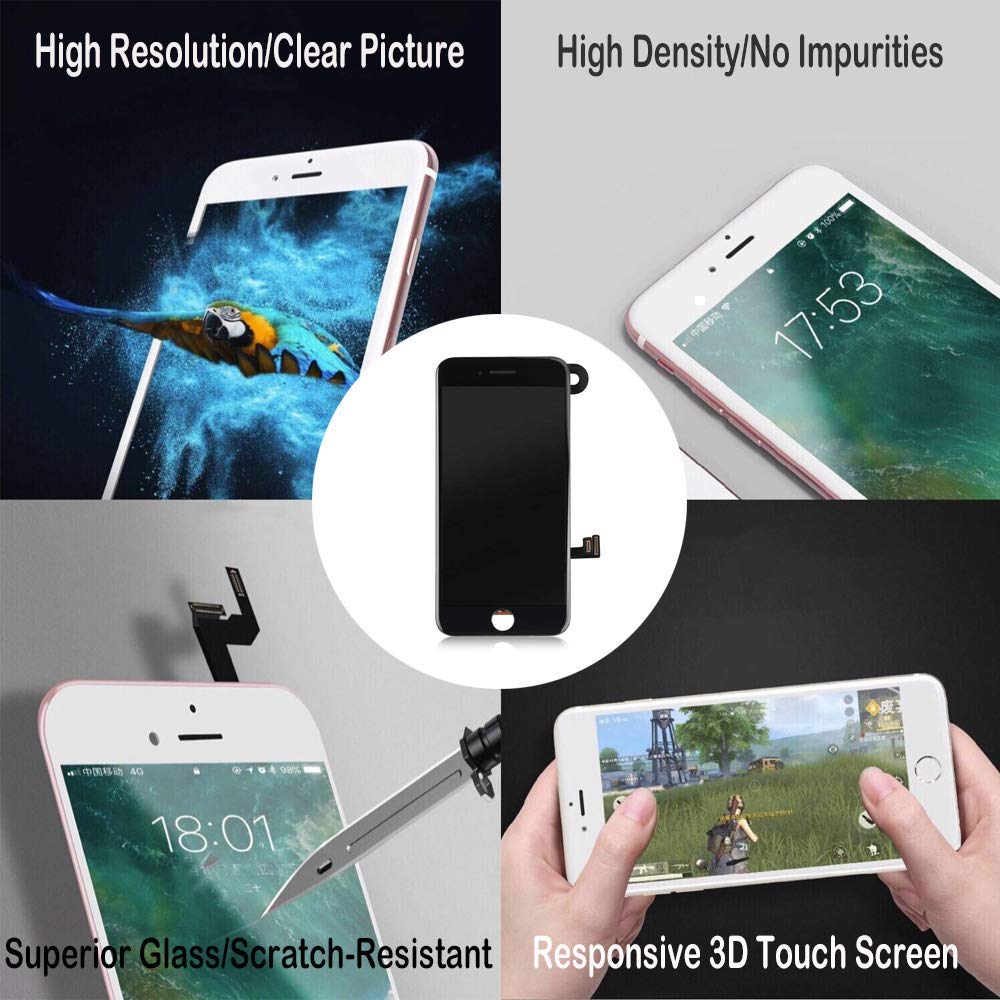 Keytas for iPhone 11 Screen Replacement Kit 5.8 Inch LCD for iPhone 11 3D Display Touch Screen Digitizer Full Assembly with Tools Kit+ Screen Tempered Protector+ Waterproof Frame Adhesive