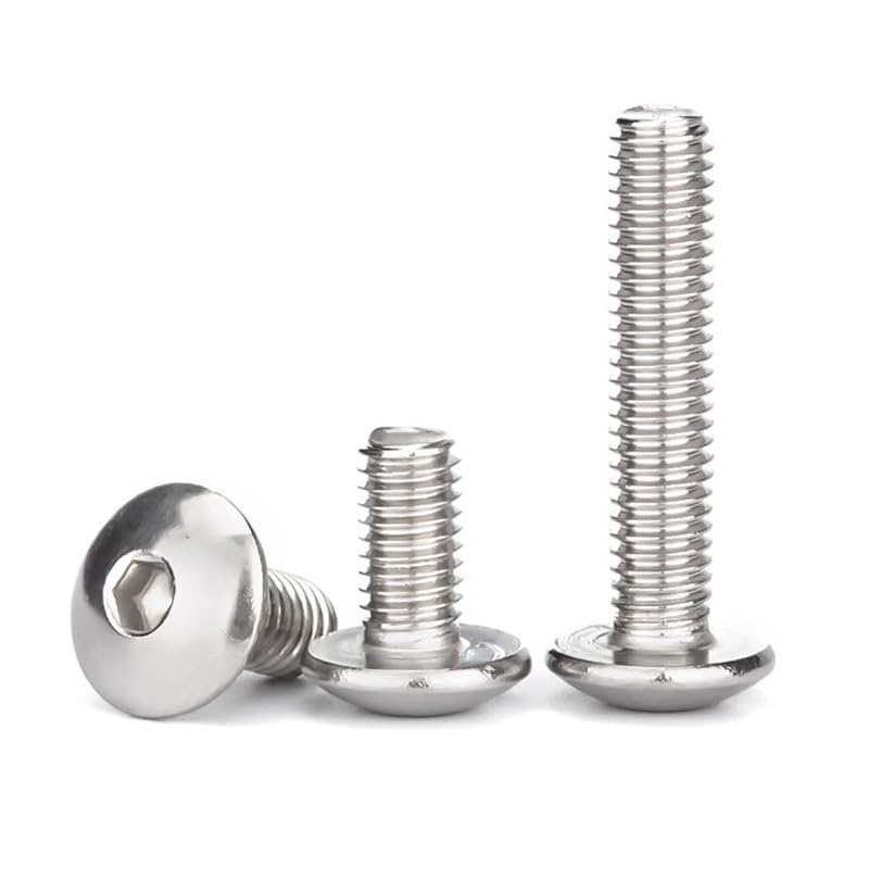 Hexagon Socket Screws 10pcs 304 Stainless Steel Large Umbrella Head hex Socket Head Screw Large Round Head Screw Mushroom Head Bolt (Size : M5*12)